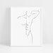 Abstract Man Line Art Print, Male Body Line Drawing, Male Figure Poster ...