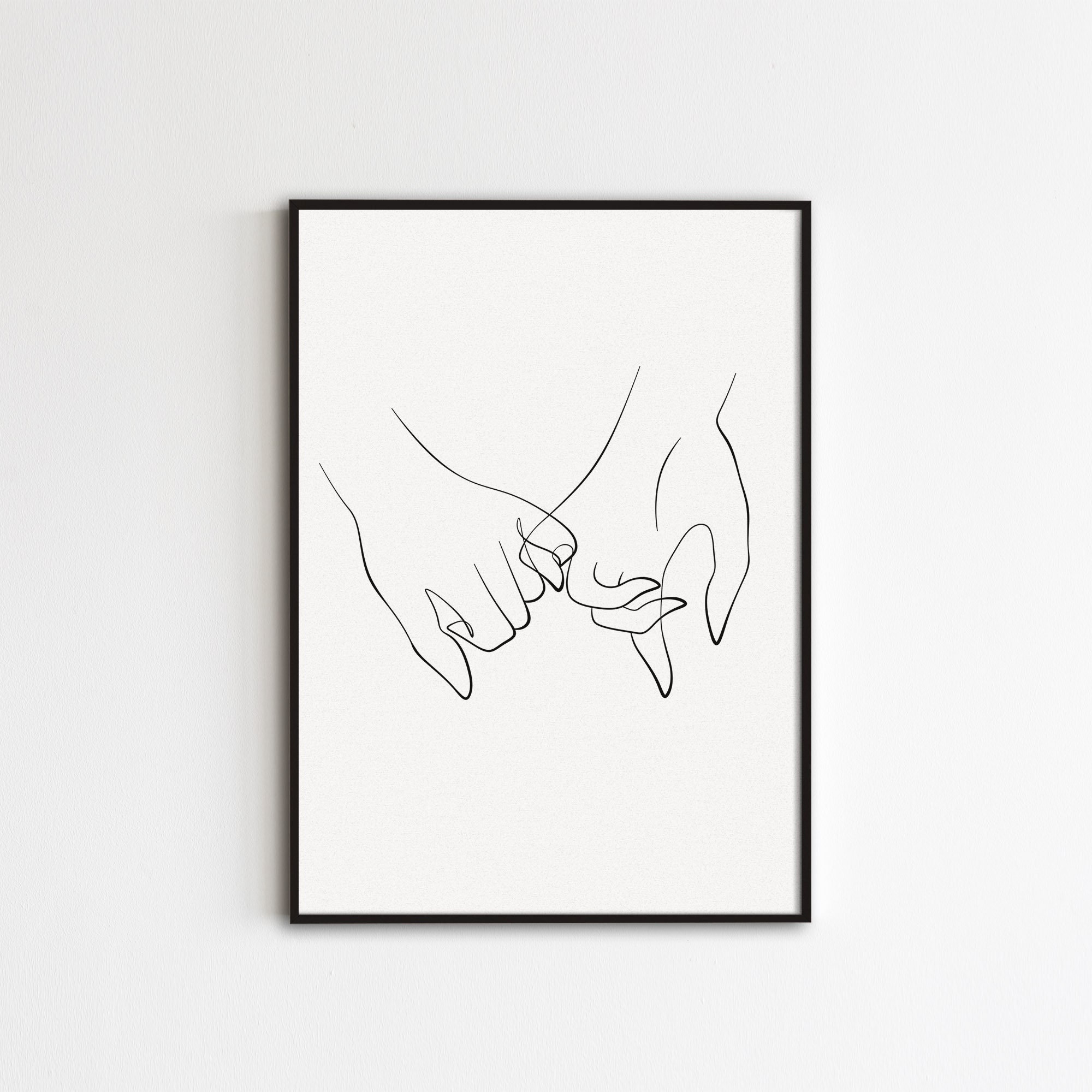 Pinky Promise Print Pinky Swear Art Holding Hands Line Art - Etsy