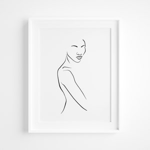 African American Line Art Abstract Black Woman Art - Etsy
