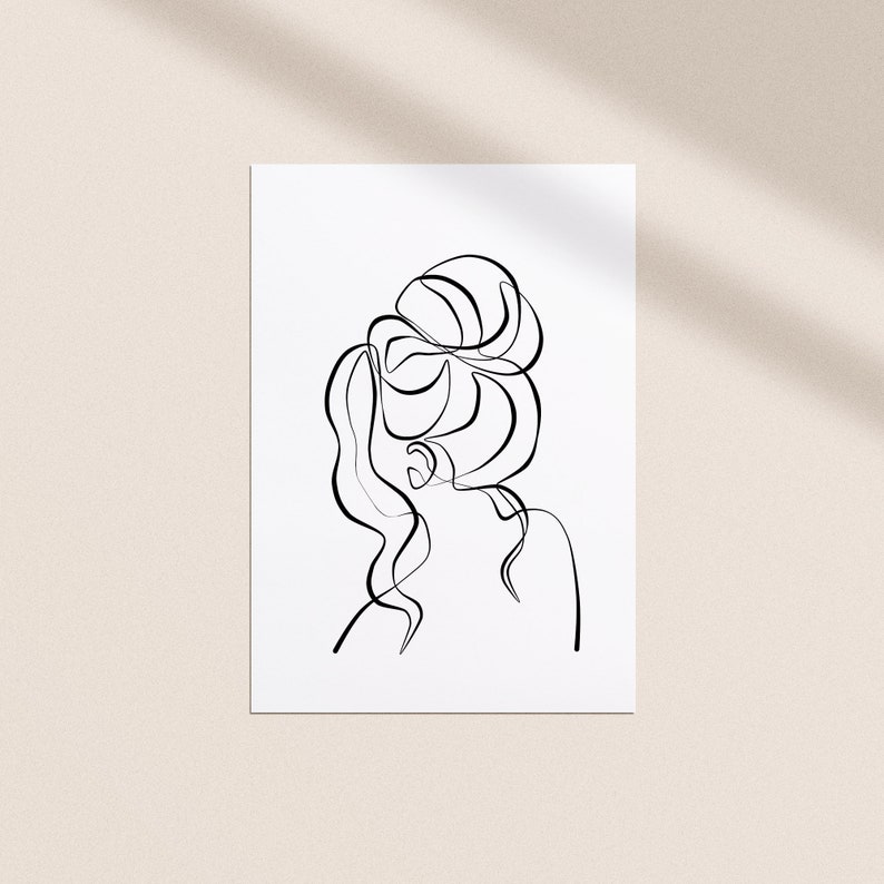 Female Back Drawing Woman Body One Line Art Abstact Woman - Etsy