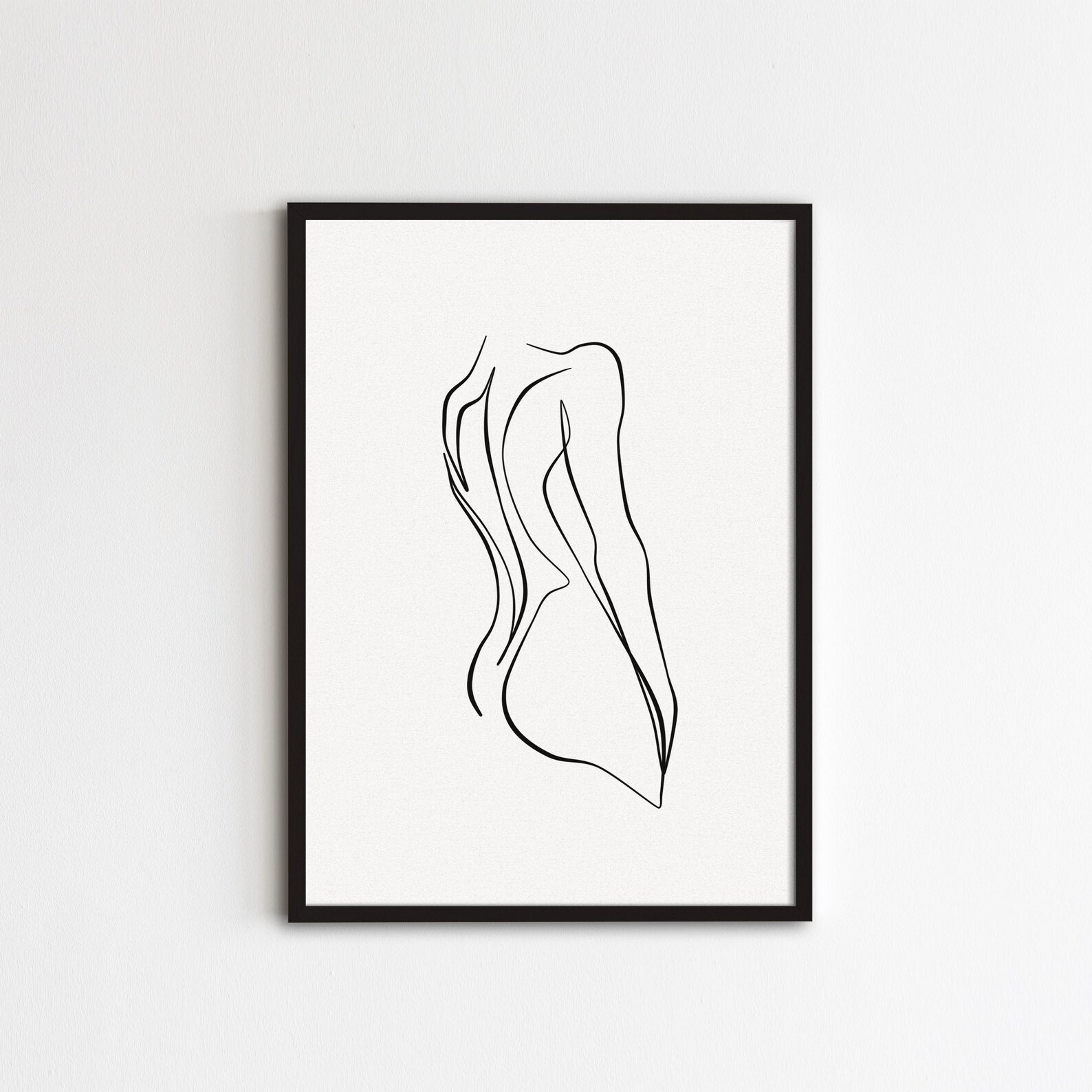 Woman Back Line Art Abstract Woman Body Art Female Back Art | Etsy