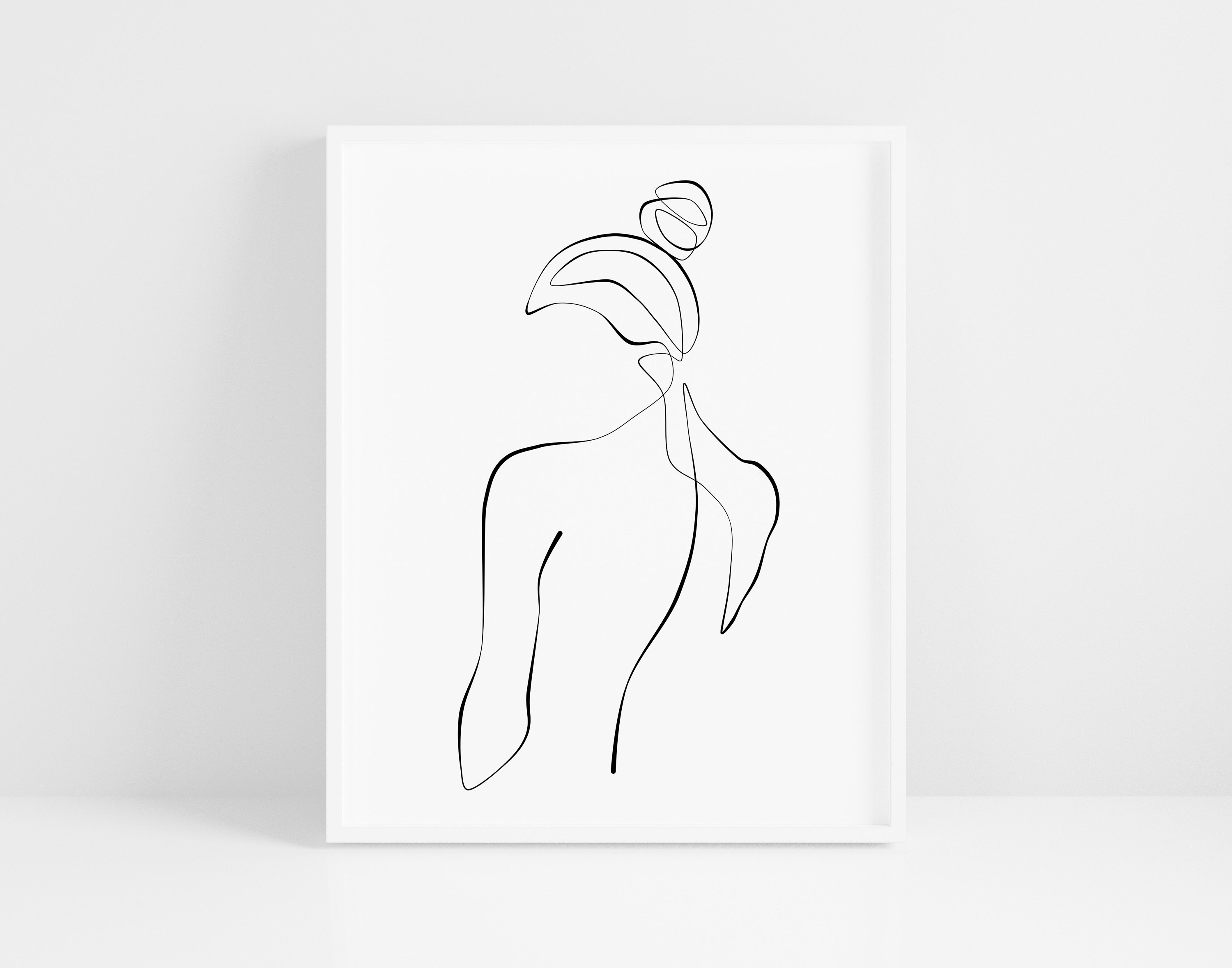 Woman Back Drawing One Line Art Woman Female Figure Wall - Etsy UK