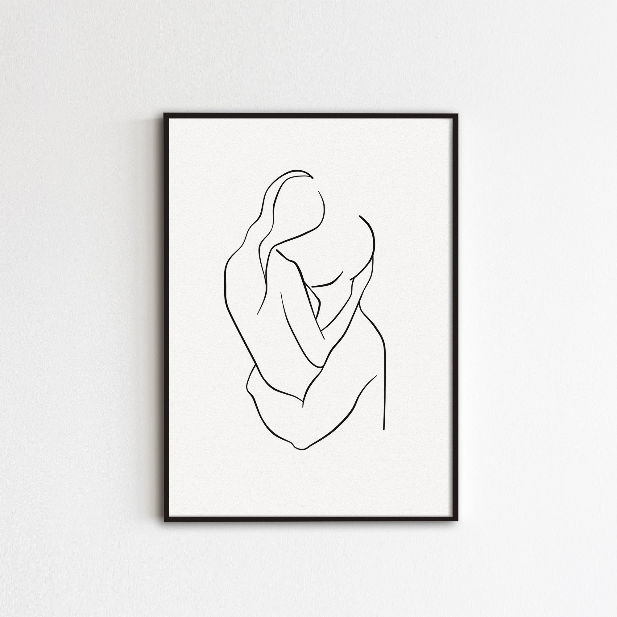 Drawing Couple Hugging