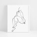 Curvy Woman Print, Body Positive Line Drawing, Thick Girl Art, Body ...