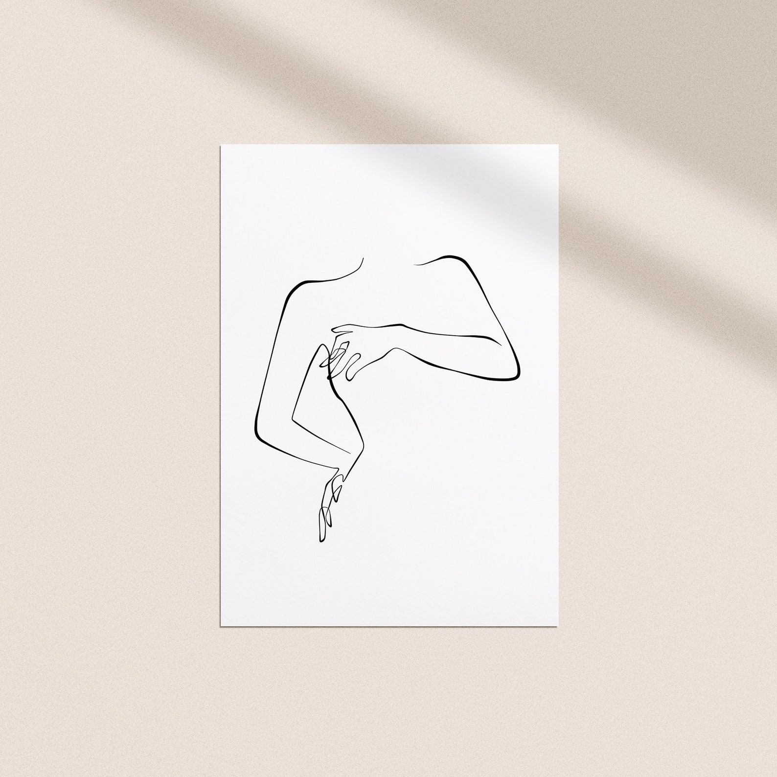Woman Body Outline Art Minimalist Female Wall Art Abstract - Etsy
