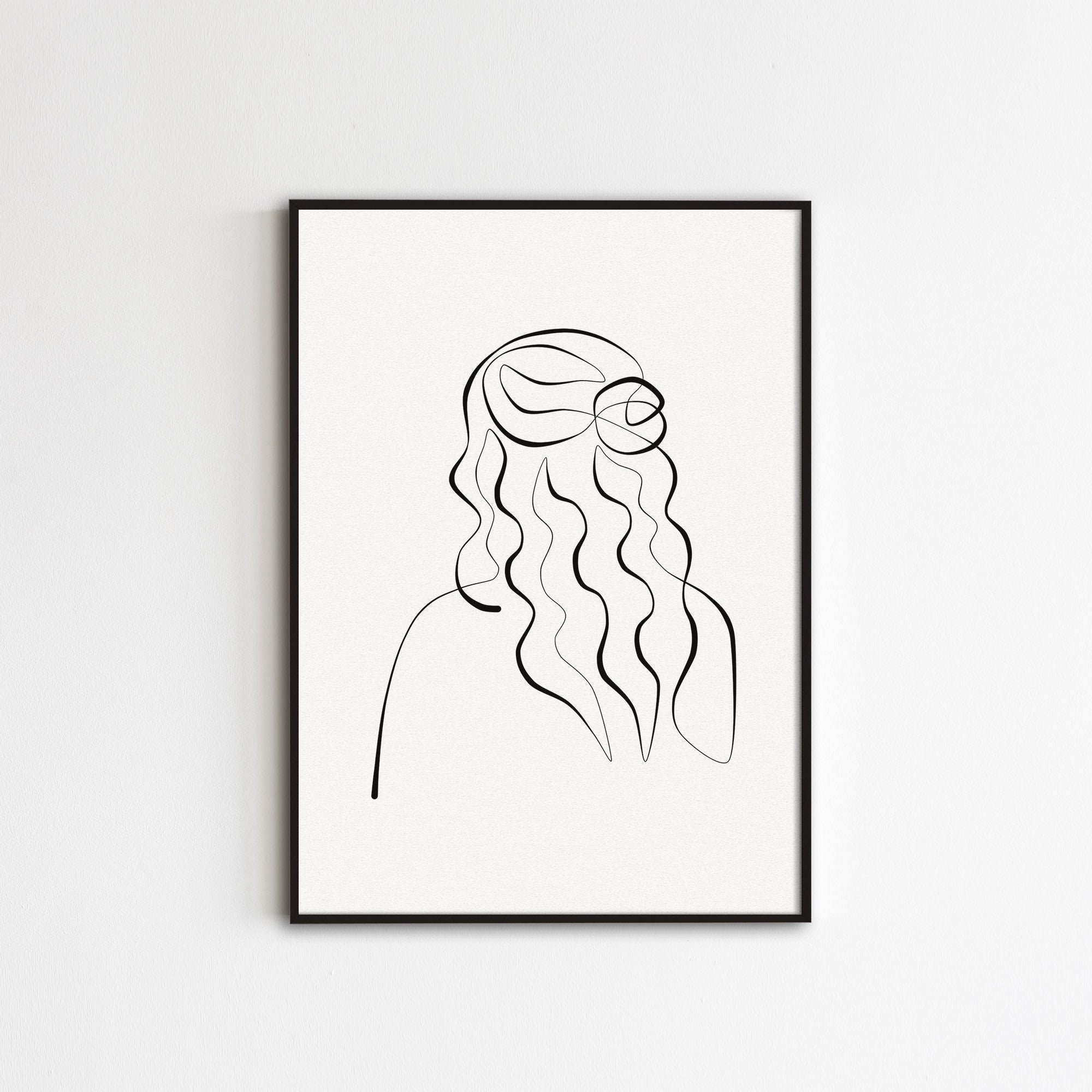 Woman Back Line Art Print Feminine Drawing Female Figure | Etsy