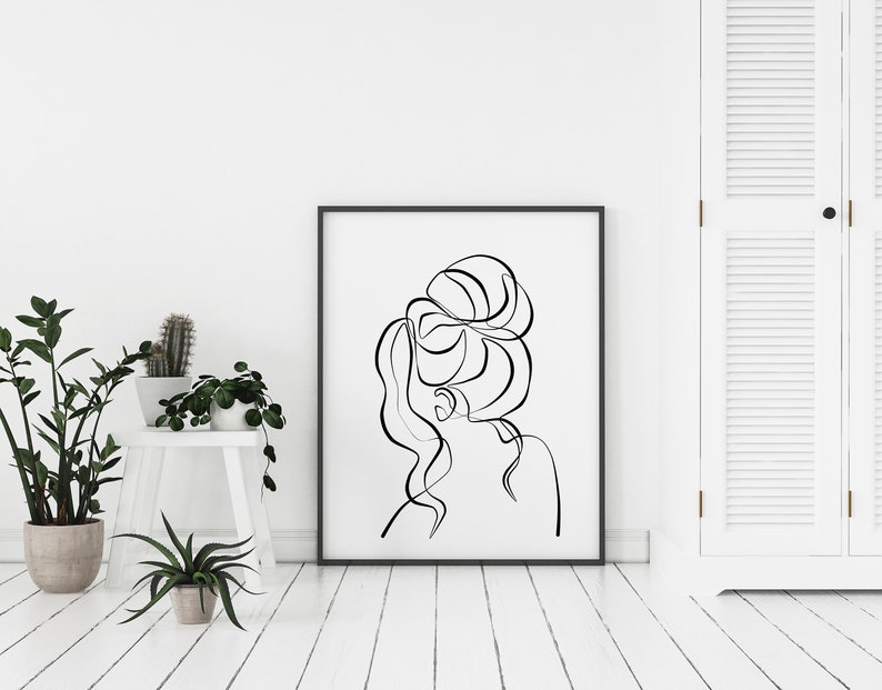 Female Back Drawing Woman Body One Line Art Abstact Woman - Etsy