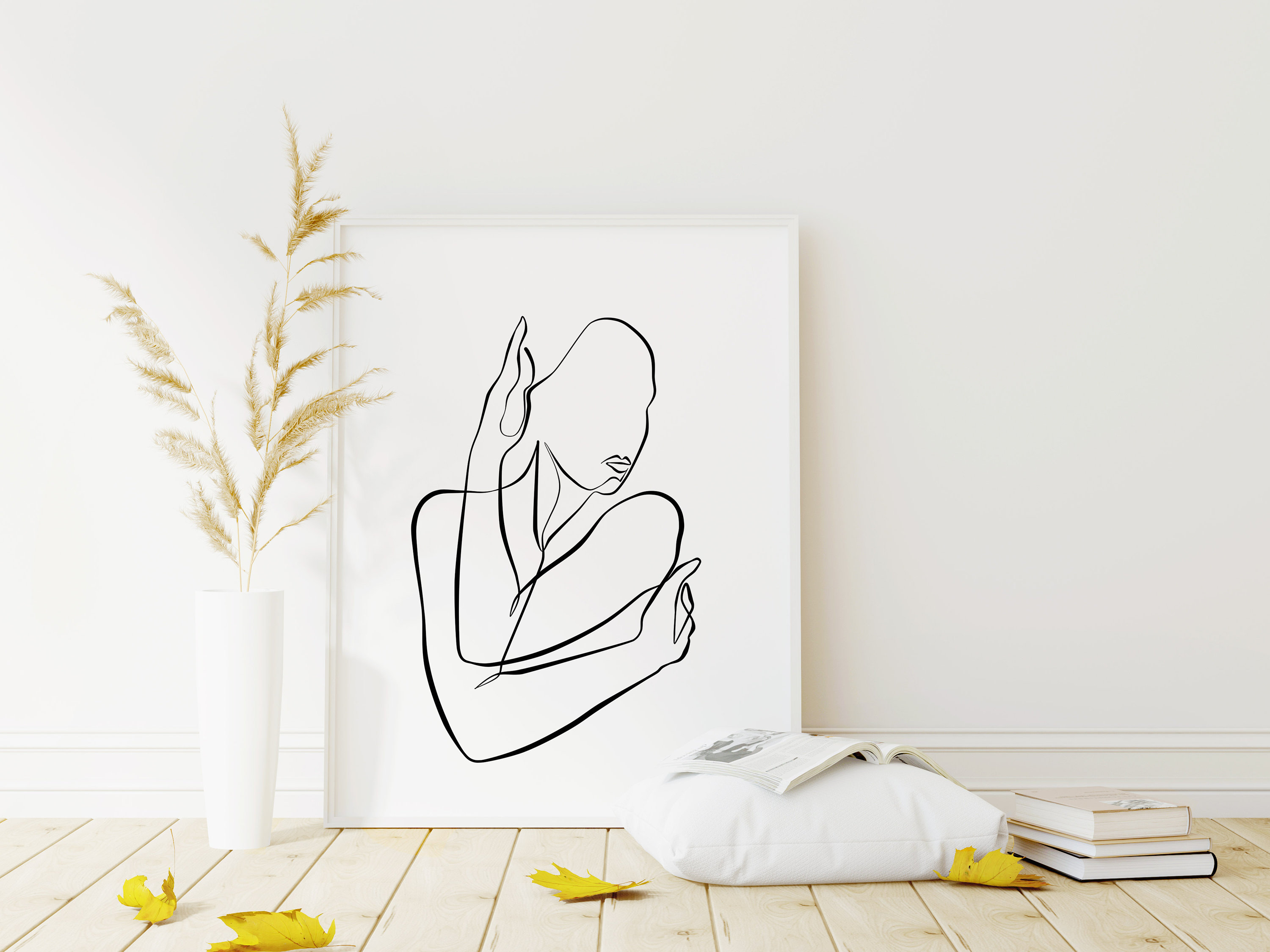 Self Love Art Print Woman One Line Drawing Feminine Poster | Etsy