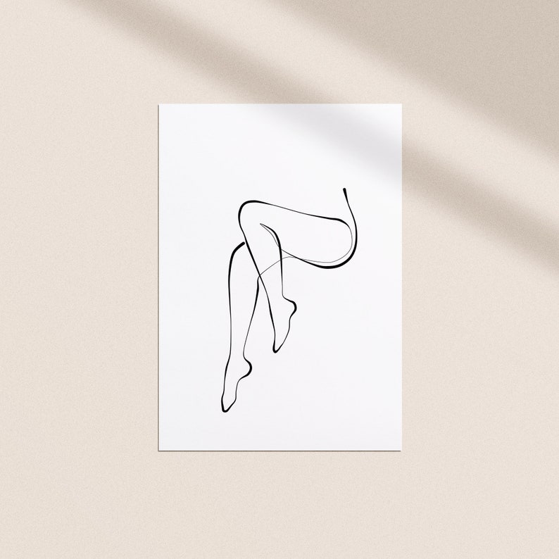 Legs Line Art One Line Drawing Woman Abstract Female Body - Etsy