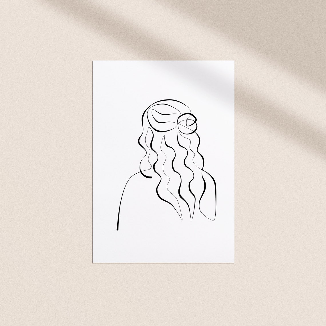 Woman Back Line Art Print Feminine Drawing Female Figure | Etsy