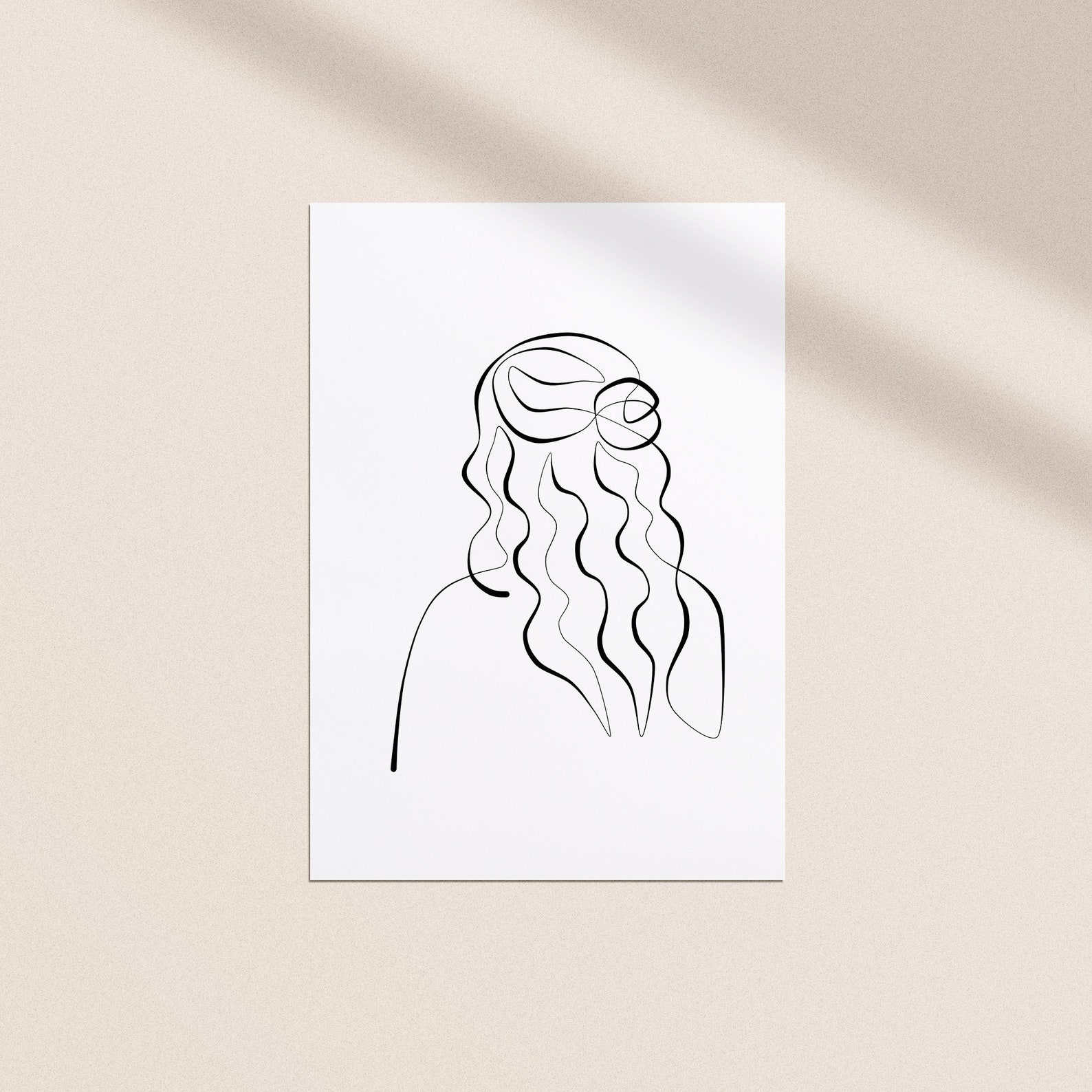 Woman Back Line Art Print Feminine Drawing Female Figure | Etsy