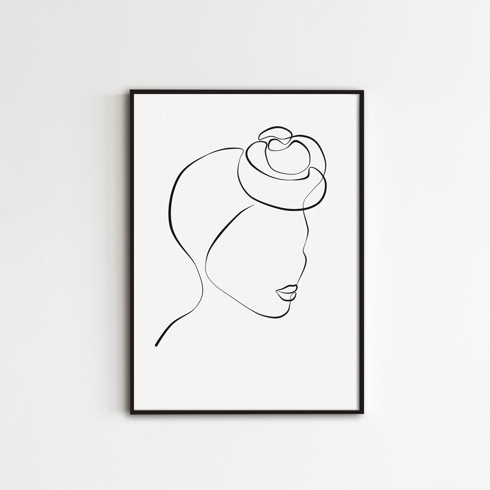 African Line Art One Line Drawing Face African American - Etsy