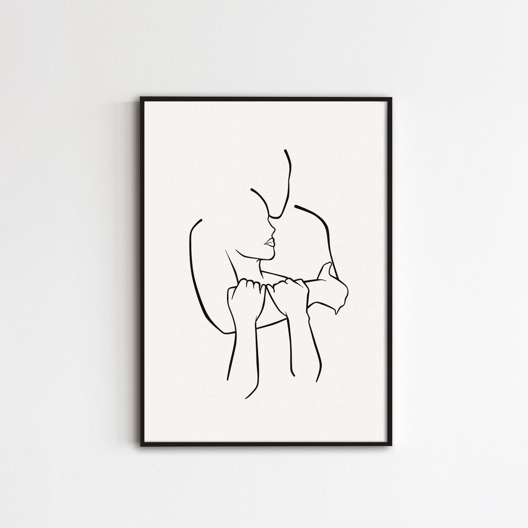 Hugging Couple Drawing