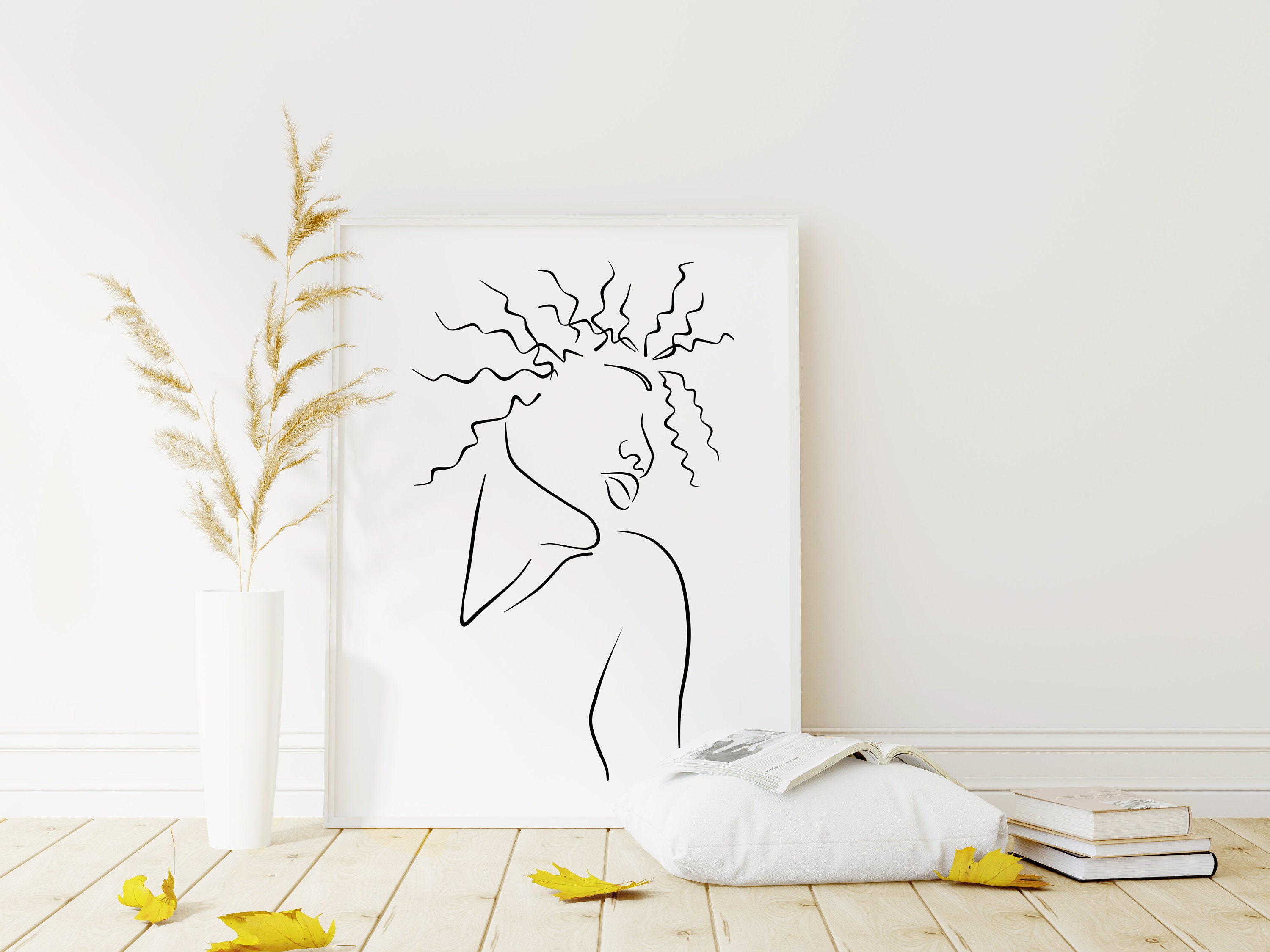 Black Woman Line Art African American Line Drawing | Etsy