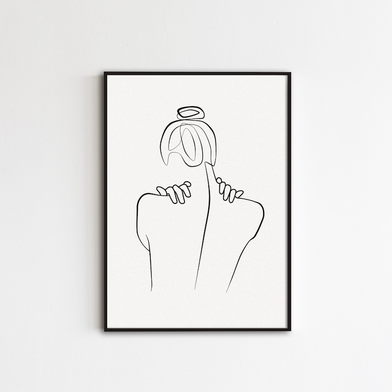 Woman Back Line Drawing Female Body Print Feminine Poster - Etsy