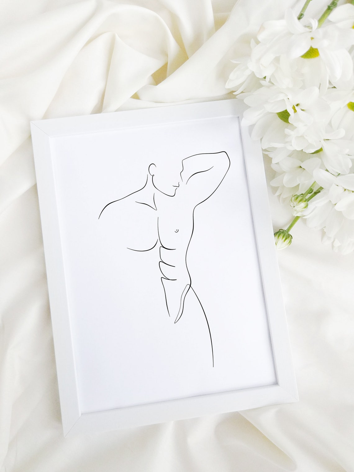 Abstract Man Line Art Print Male Body Line Drawing Male - Etsy