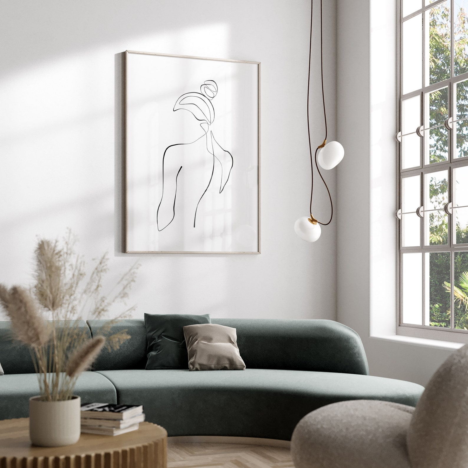 Woman Back Drawing One Line Art Woman Female Figure Wall - Etsy