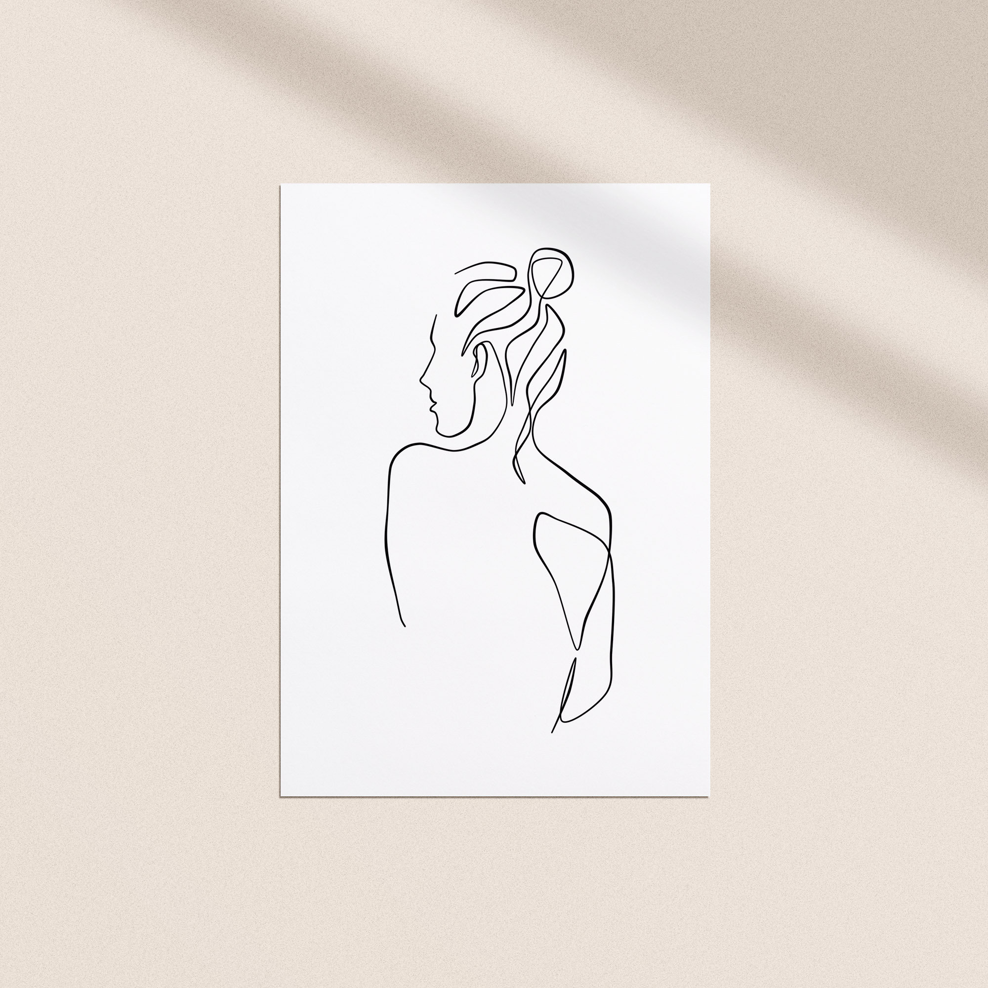 Female Back Line Art Abstract Woman Body Poster Minimalist - Etsy
