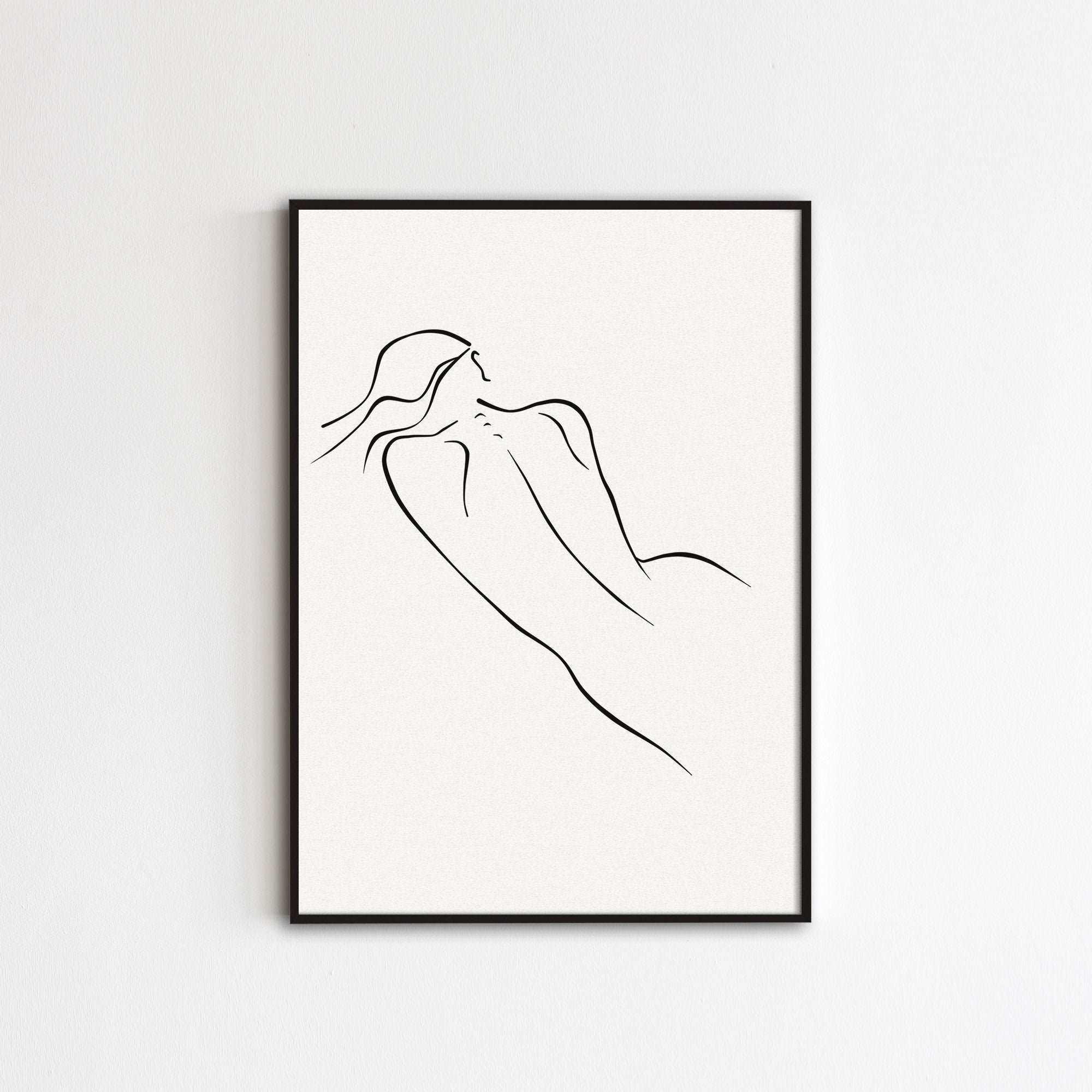 Woman Back Line Art Body Outline Print Feminine Art Print - Etsy