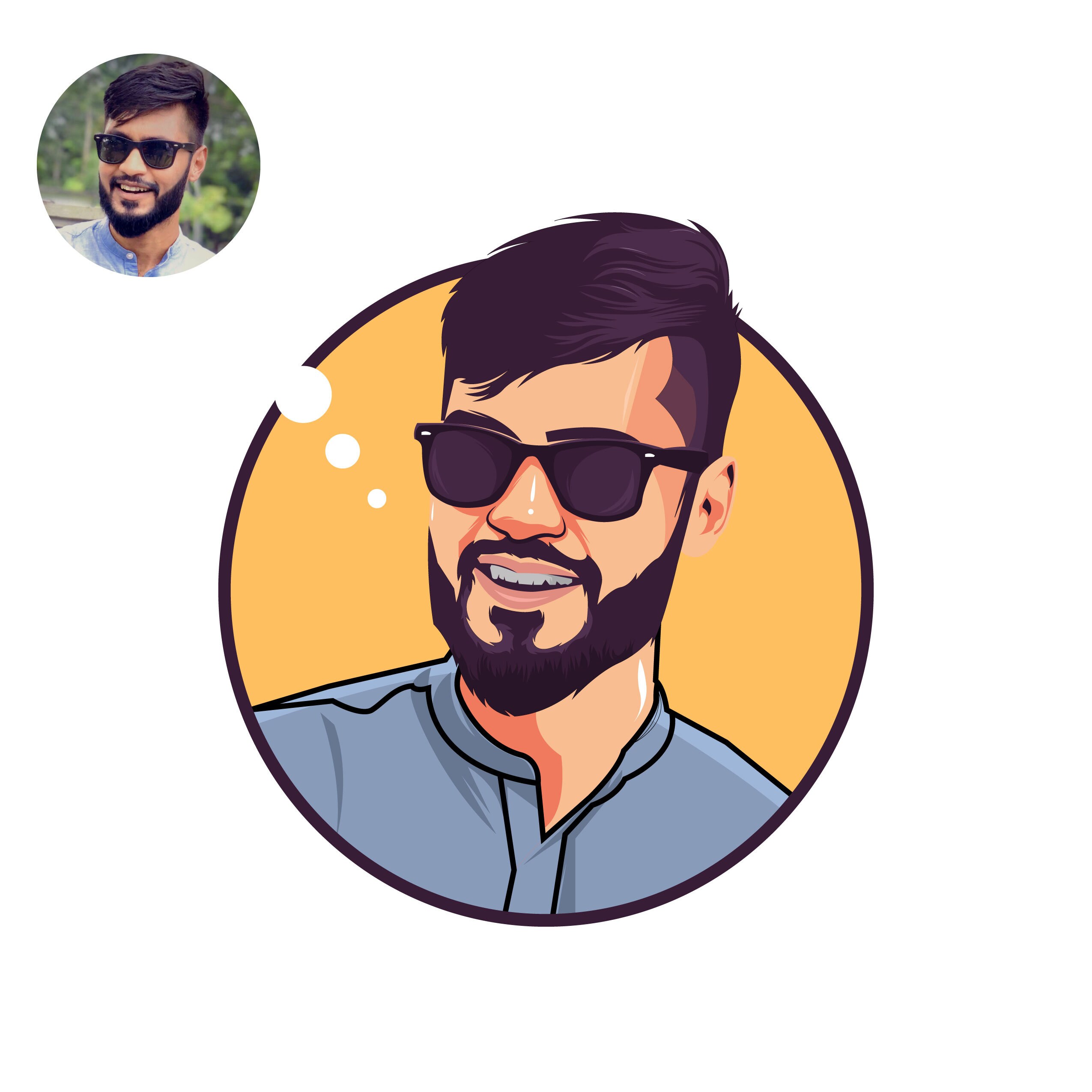 Custom Cartoon Portrait, Avatar , Caricature ,fun Art ,popart ...