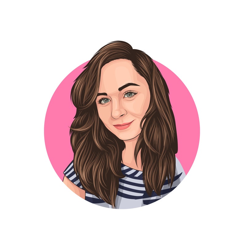 Cartoon Portrait, Custom Cartoon Portrait, Vector Art, Custom Digital ...