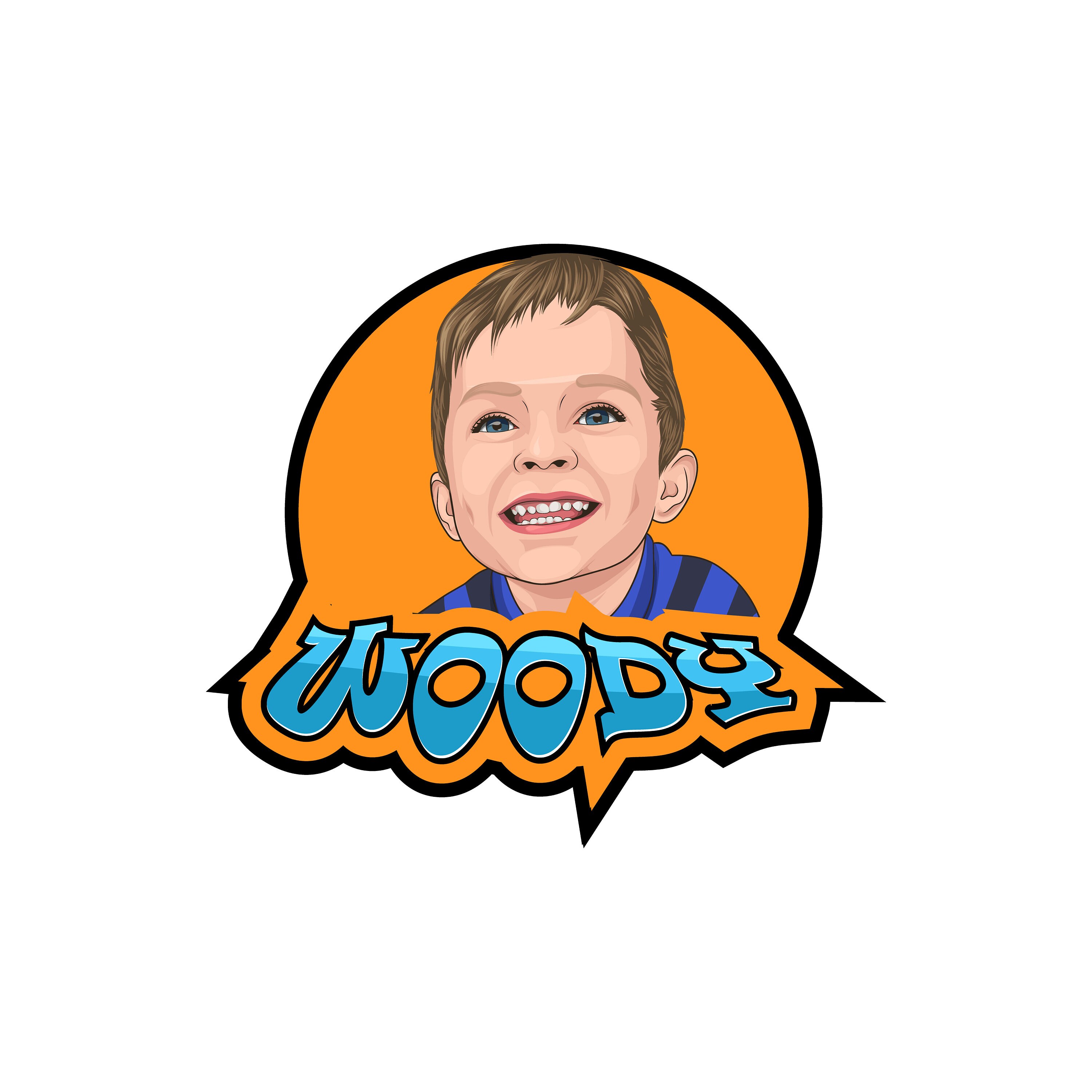 Custom Cartoon Portrait Logo Design Digital Illustration Personalised ...