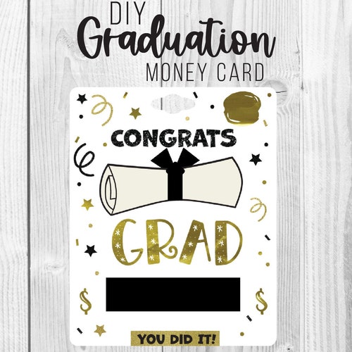 Printable Graduation Money Card Lip Balm Pouch Money Card - Etsy