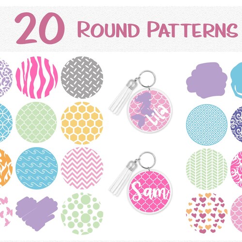 Keychain Svg Bundle Circle Patterns Svg Key Ring Pattern - Etsy