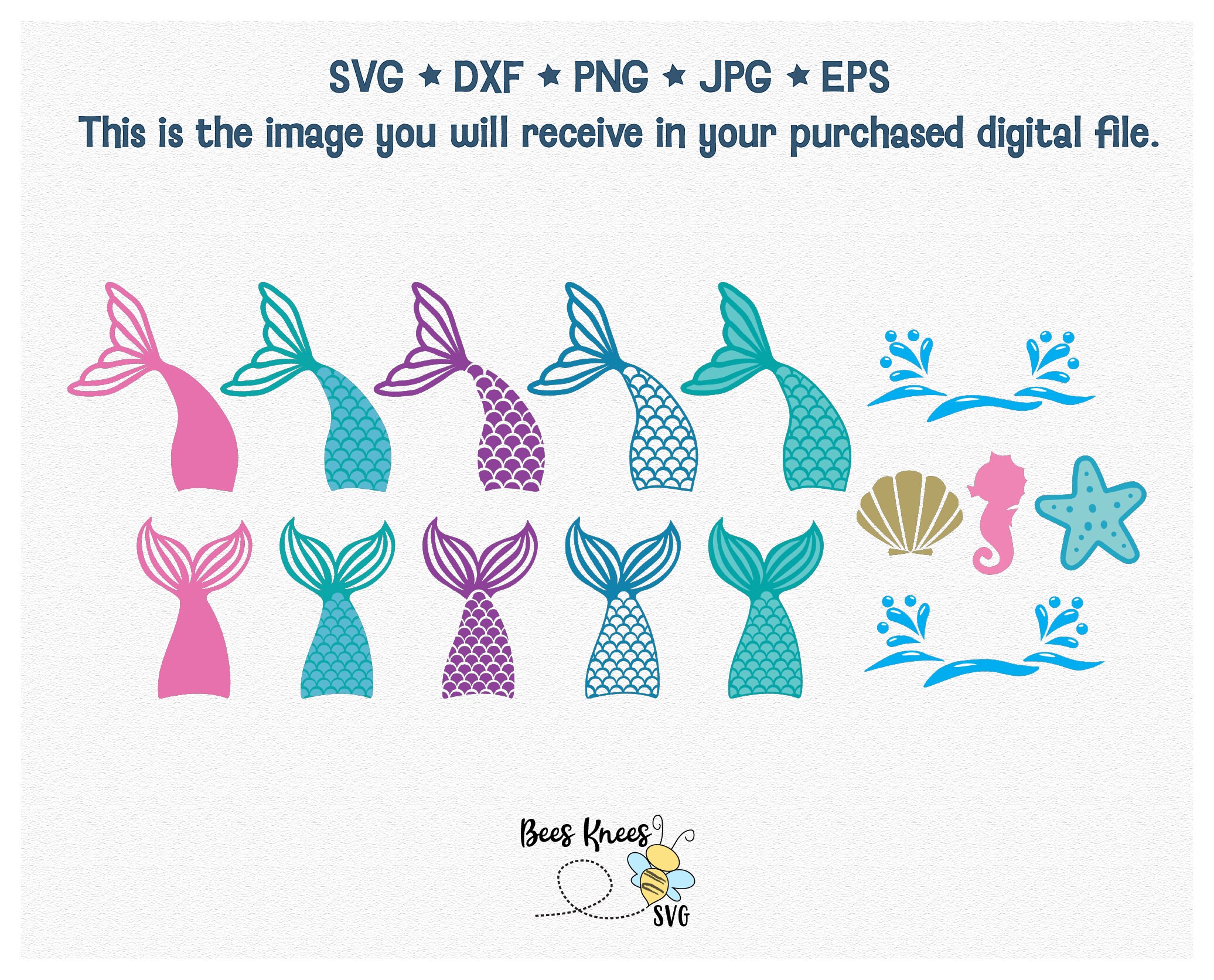 Mermaid Tail Svg Mermaid Svg Mermaid Tail Bundle Cricut and | Etsy