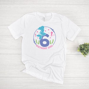 Mermaid 6th Birthday Party Decorations, Mermaid Birthday Bundle Svg ...