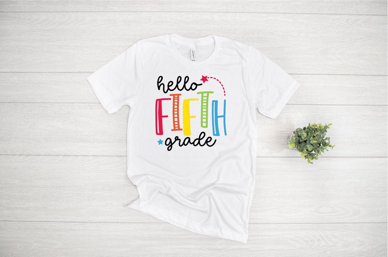 Hello Fifth Grade Svg First Day of School Svg 5th Grade Svg | Etsy