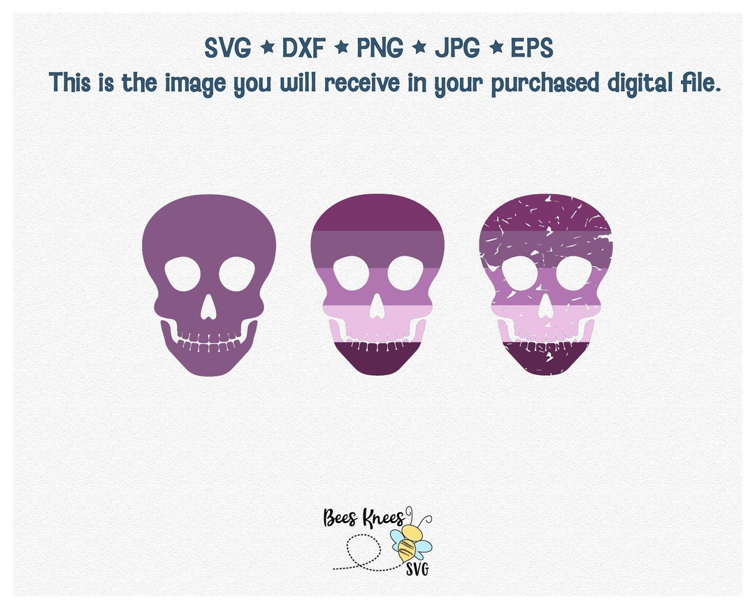 Pretty Skull Svg, Skull Svg, Halloween Svg, Multicolor Skull Svg ...