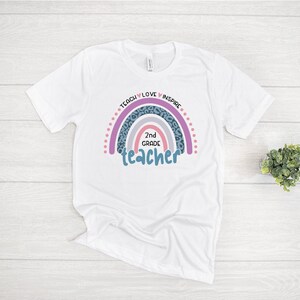 Teach Love Inspire Teacher Rainbow Svg, Teacher Appreciation or End of ...