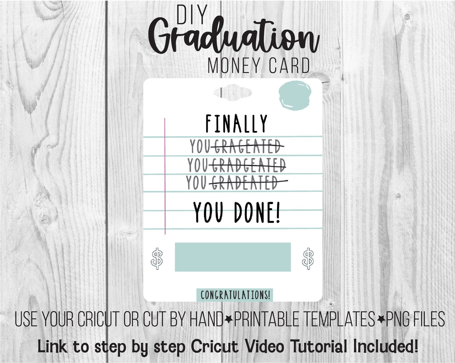 Printable Graduation Money Card Lip Balm Pouch Money Card - Etsy