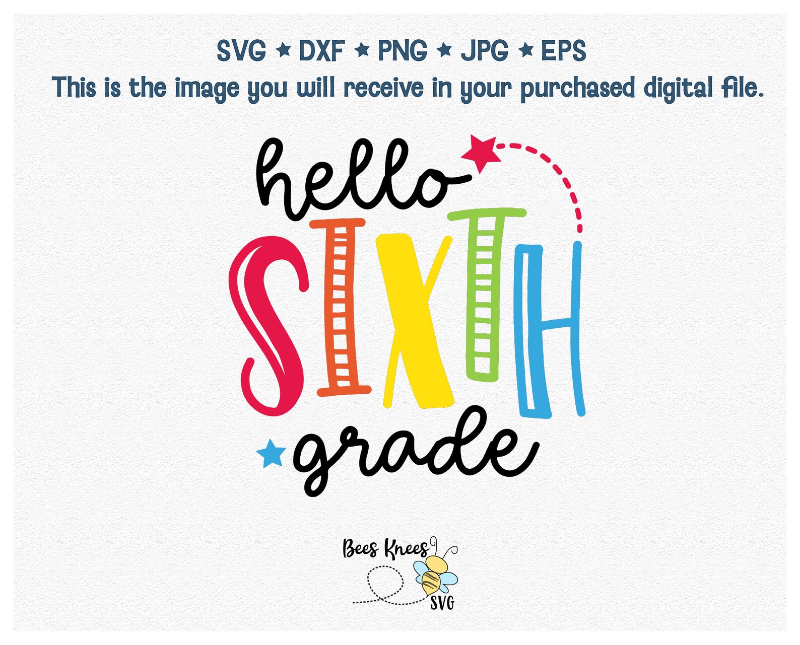 Hello Sixth Grade Svg First Day of School Svg 6th Grade Svg - Etsy