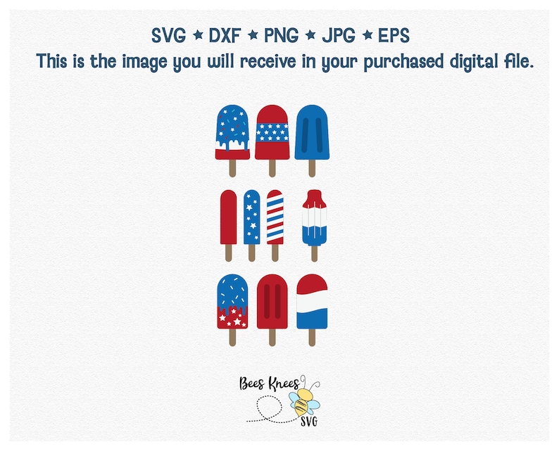 Patriotic Popsicles Svg, 4th of July Popsicles, Patriotic Ice Cream ...