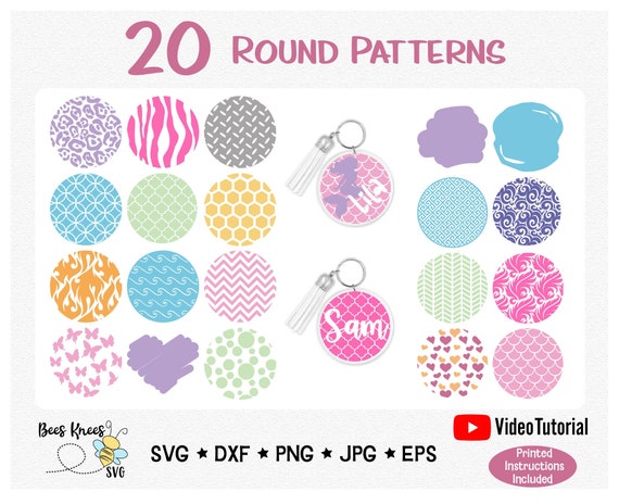 Round Pattern SVG Keychain Svg Circle Patterns Svg | Etsy