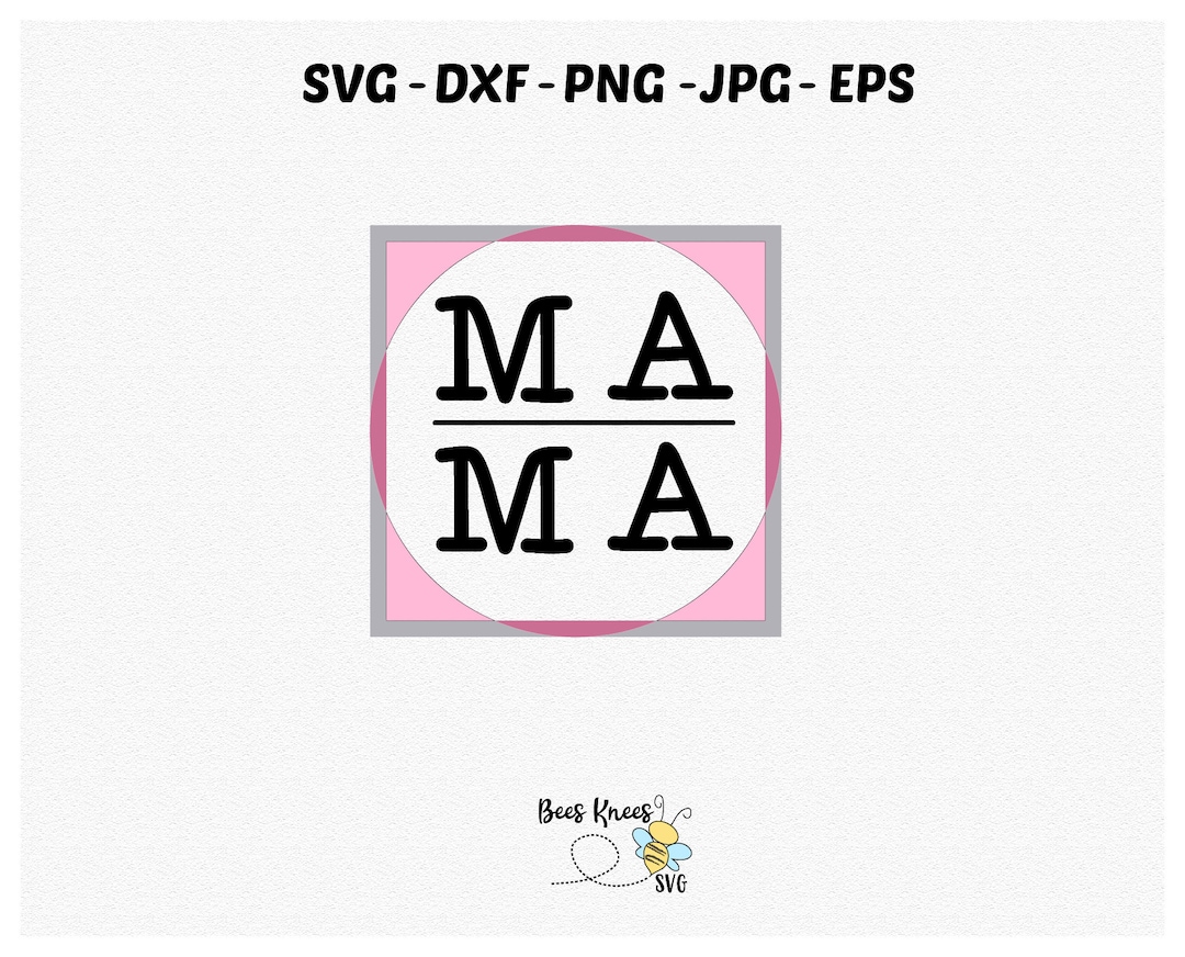 Geometric Mama Svg, Mother's Day Gift Svg, Mama in Box and Circle Svg ...