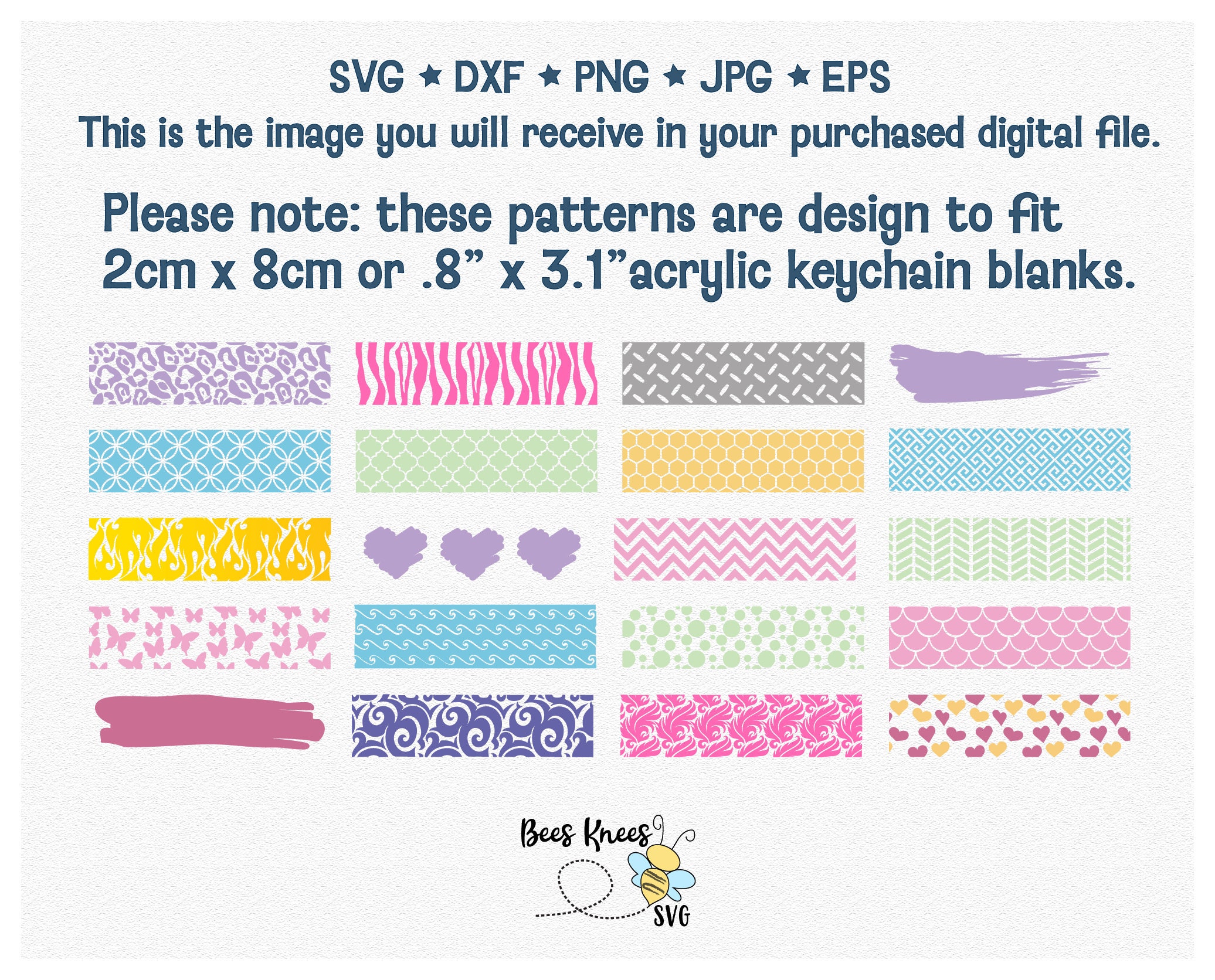Rectangle Pattern SVG 8cm X 2 Cm Keychain Svg Rectangular - Etsy