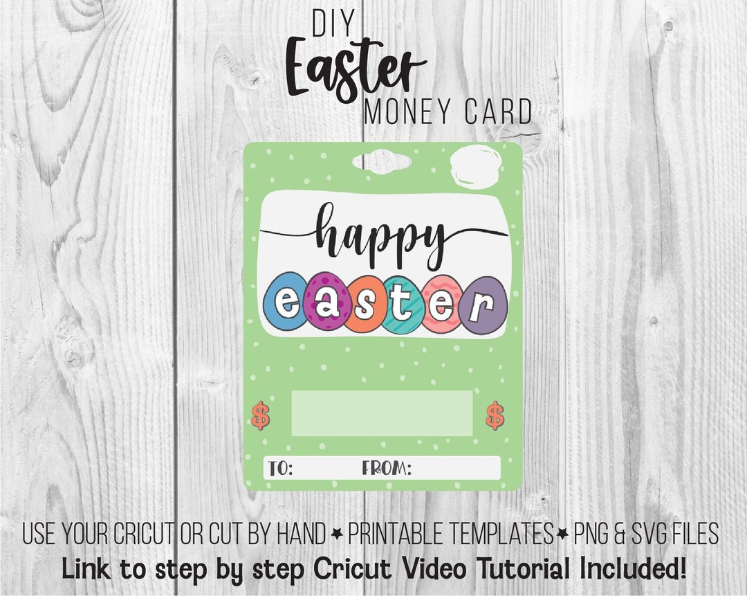Printable Easter Money Card, Lip Balm Pouch Money Card, Easter Cash ...