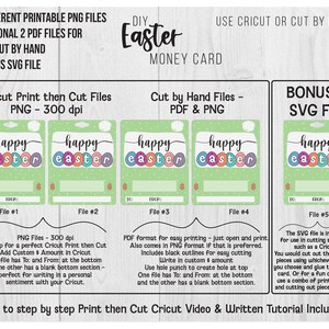 Printable Easter Money Card, Lip Balm Pouch Money Card, Easter Cash ...