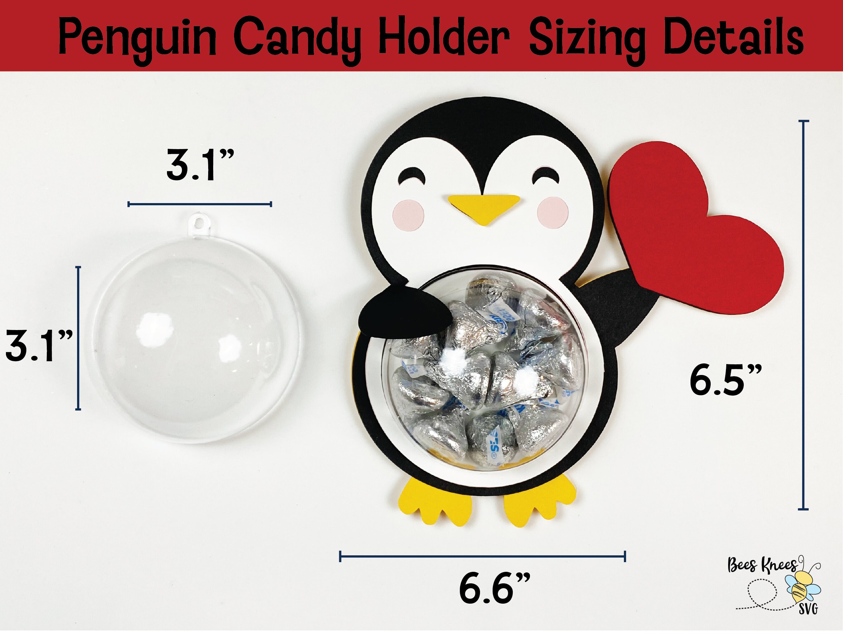 Penguin Candy Holder Svg DIY Candy Holder Svg - Etsy