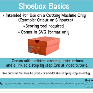 Sneaker Shoebox SVG, Mini Tiny Small Shoebox Template, Cricut or ...