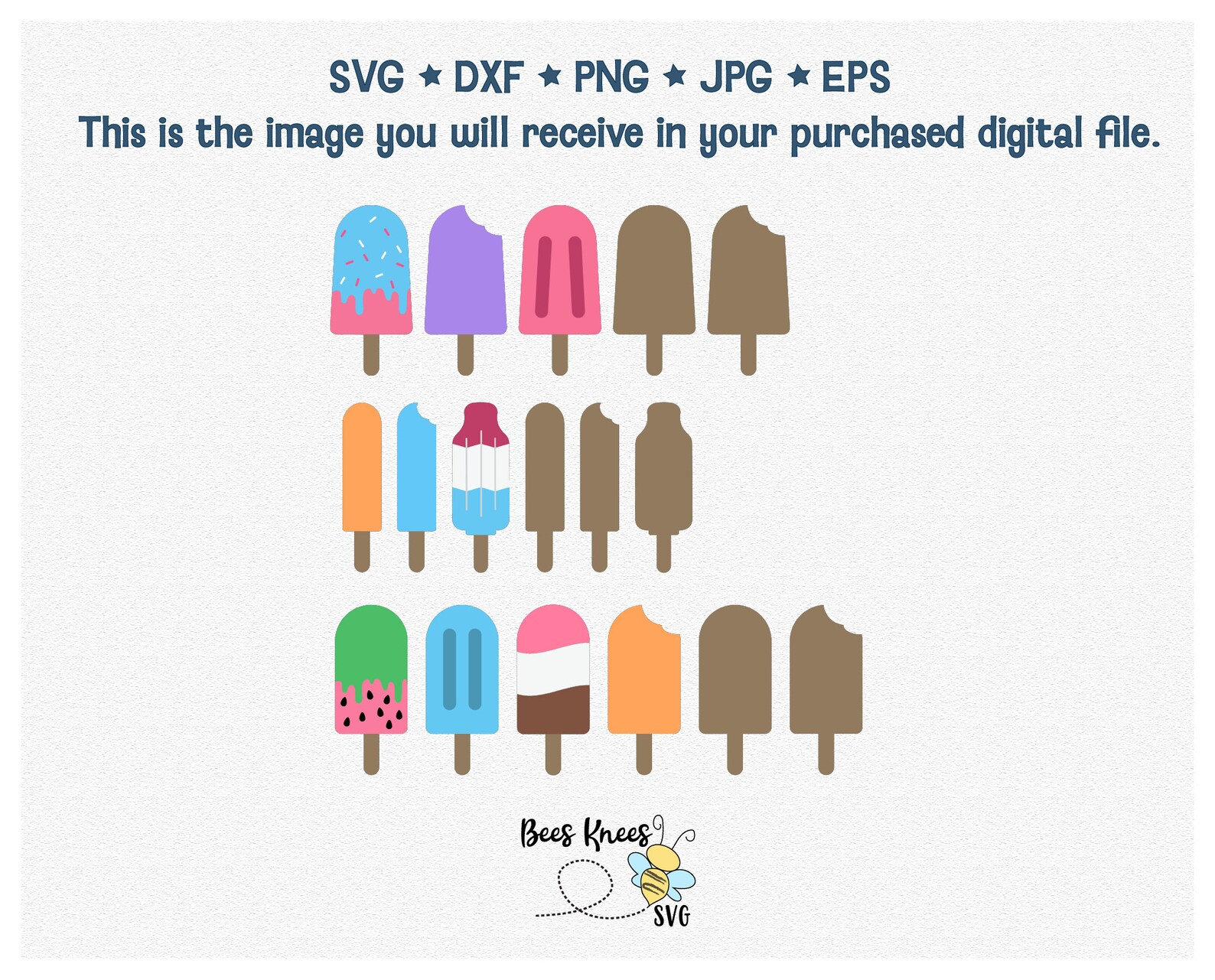 Popsicles Svg, Summer Svg, Ice Cream Svg, Cricut and Silhouette Cut ...