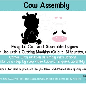 Cow Dome Candy Holder Svg, Baby Shower Favor, Birthday Party Favor ...