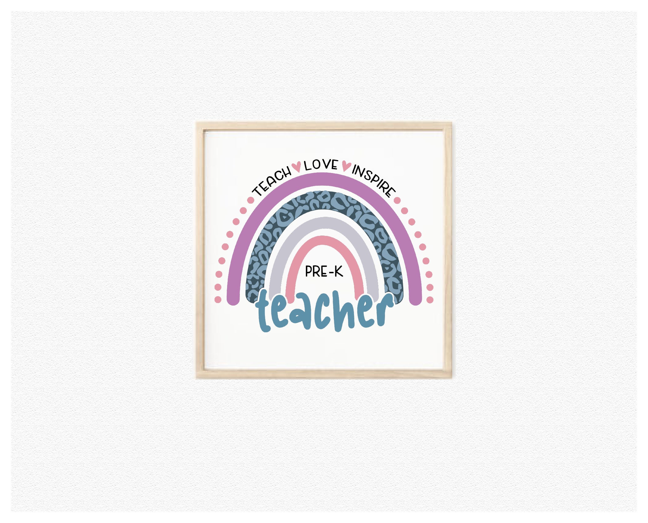 Teach Love Inspire Teacher Rainbow Svg Teacher Appreciation | Etsy