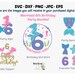 Mermaid 6th Birthday Party Decorations, Mermaid Birthday Bundle Svg ...