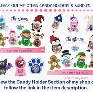 Reindeer Head Candy Holder, Christmas Candy Holder Template, Fillable ...