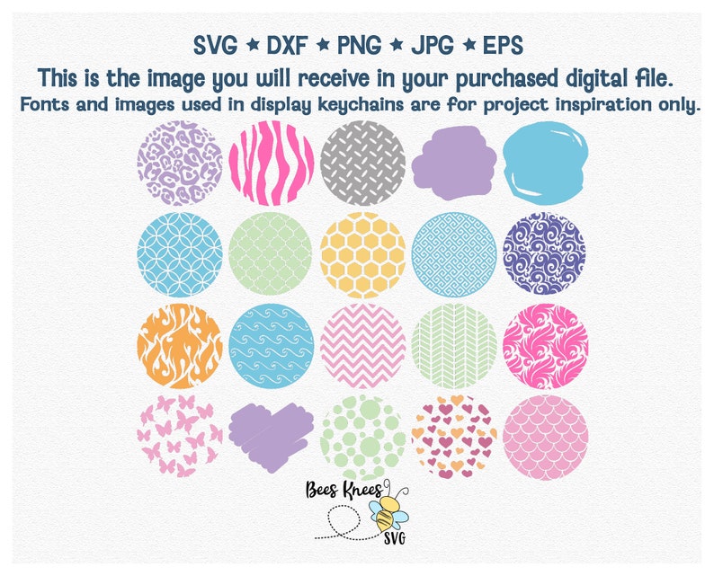 Round Pattern SVG Keychain Svg Circle Patterns Svg | Etsy