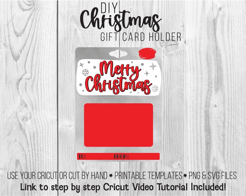 Printable Christmas Gift Card Holder Template Gift Card Pouch - Etsy